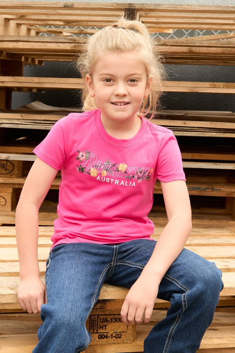 Bullzye Tee Girls Flora – Gympie Saddleworld & Country Clothing