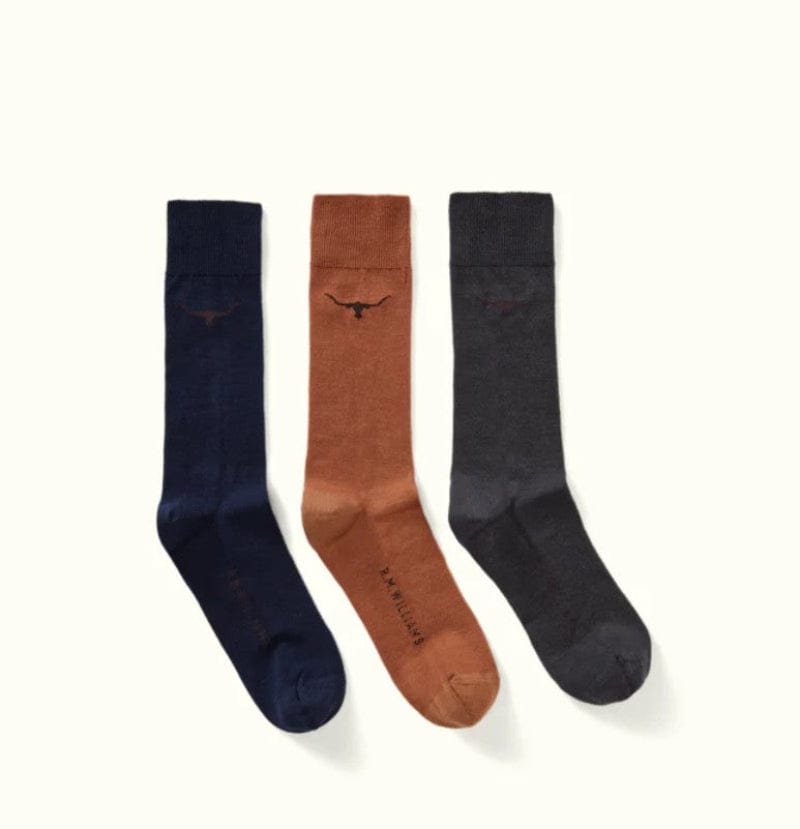 RM Williams Socks Longhorn 3 Pack – Gympie Saddleworld & Country Clothing