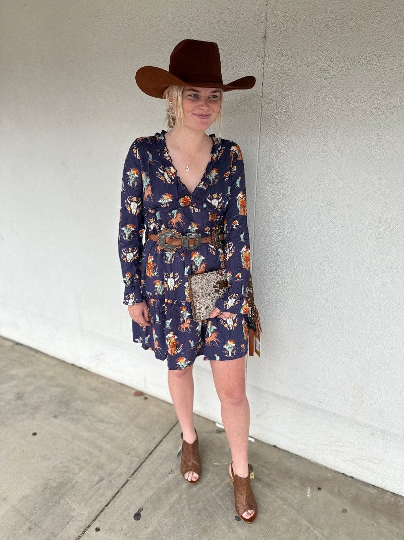 Roper Womens Five Star Collection Print Blue Dress – Gympie Saddleworld ...