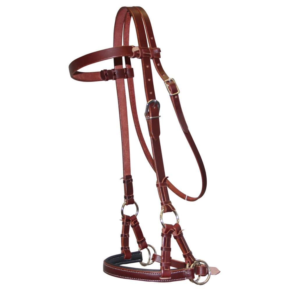 Fort Worth Padded Nose Side Pull Bitless Bridle (FOR215-0030) – Gympie ...